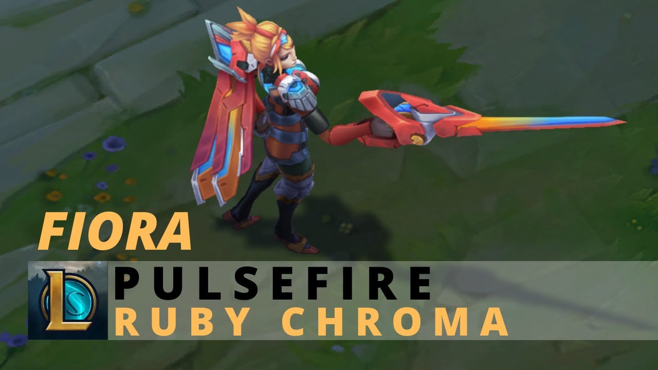Pulsefire Fiora Ruby Chroma - League Of Legends - YouTube