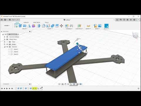 Designing a drone quickly from scratch in Fusion 360 tutorial. - YouTube