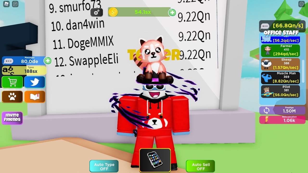 Getting On The Leaderboards in Typing Simulator. (125 Subscriber ...