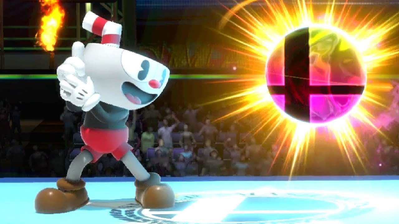 Cuphead All Victory Poses, Final Smash, Taunts + Bosses in Smash Bros ...