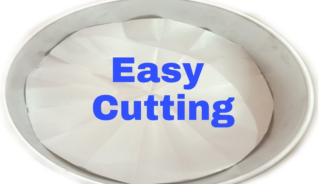 Easy Cut Cake Baking Pan Butter Paper Round Shape | How to cut ...