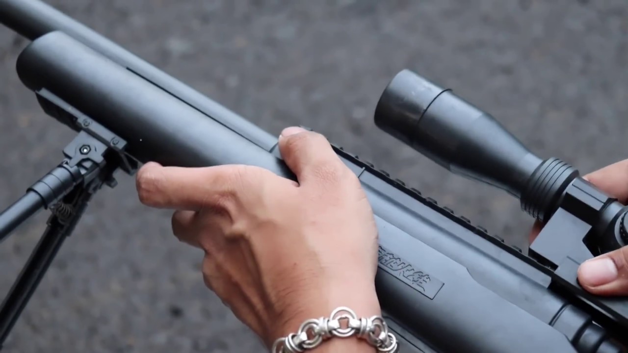 M7001-1 Sniper Rifle (black) by Airsoft Gun India - YouTube