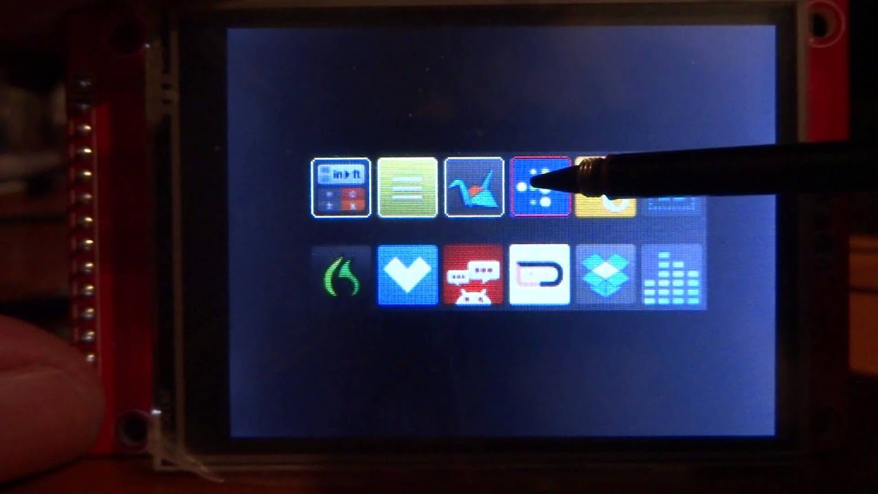 Prueba con iconos en TFT 2.8" ILI9341 - YouTube