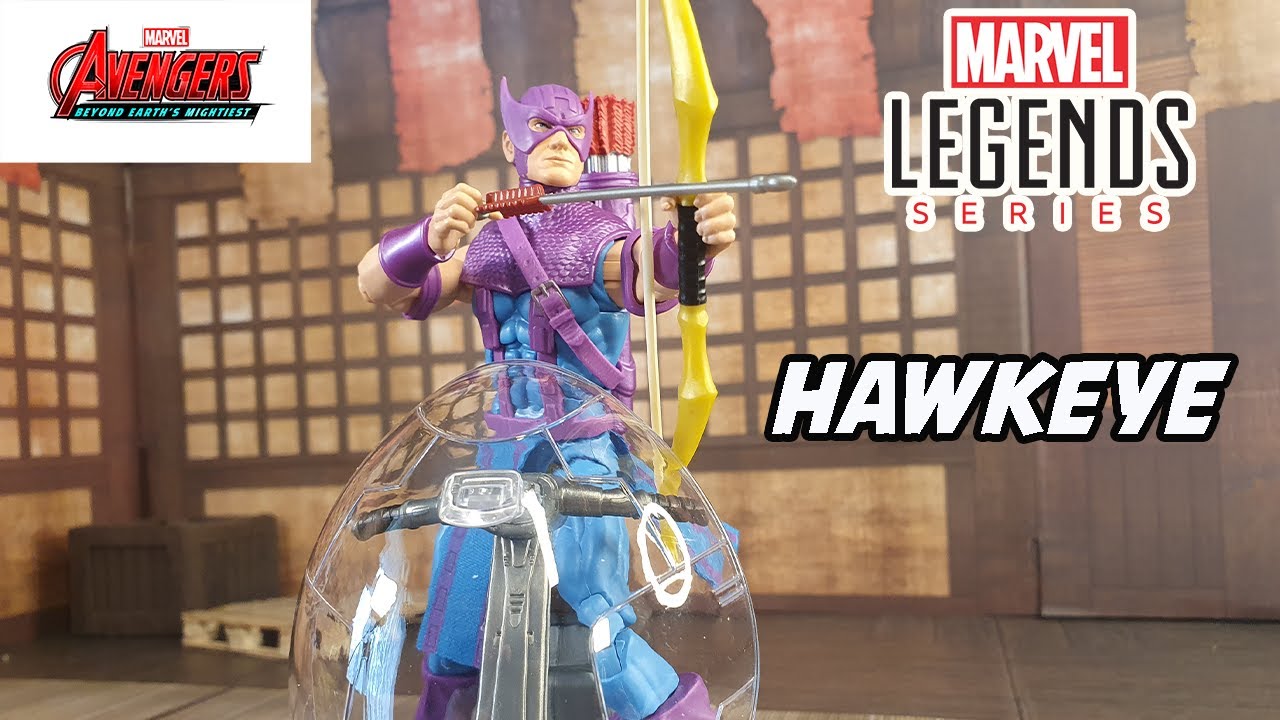 Marvel Legends HAWKEYE WITH SKY CYCLE action figure review Avengers ...