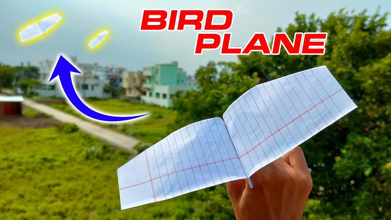 world Best Paper Bird Plane | Fly like Flying Bird - YouTube