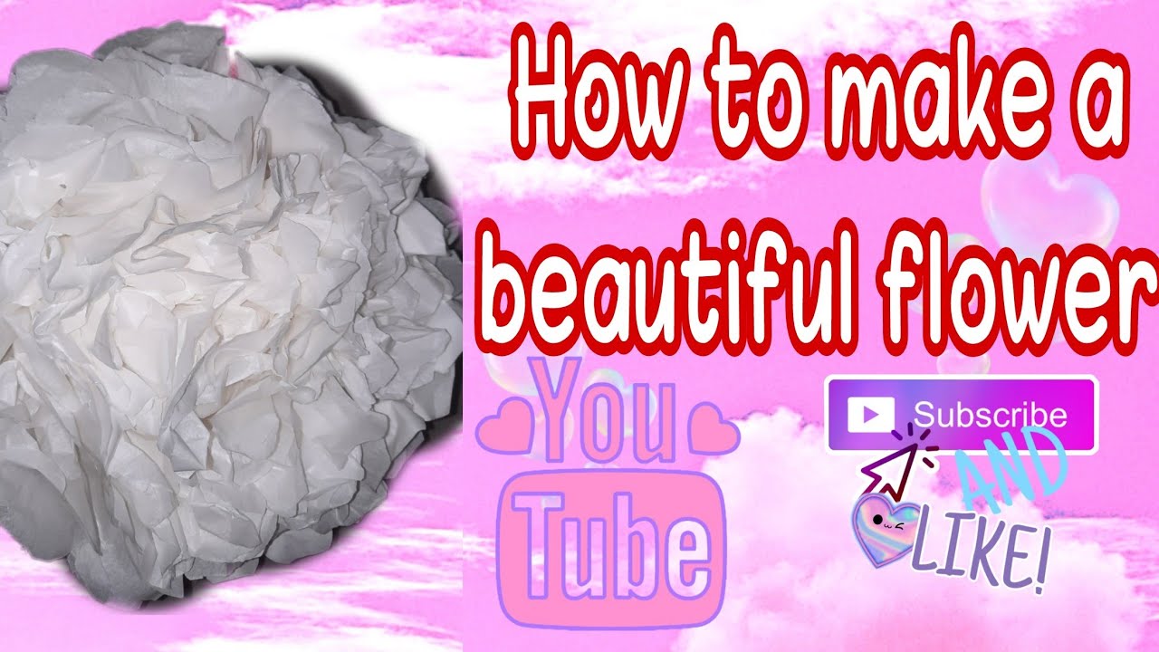 How to make a beautiful flower |party flower | DIY | Crepe Paper - YouTube