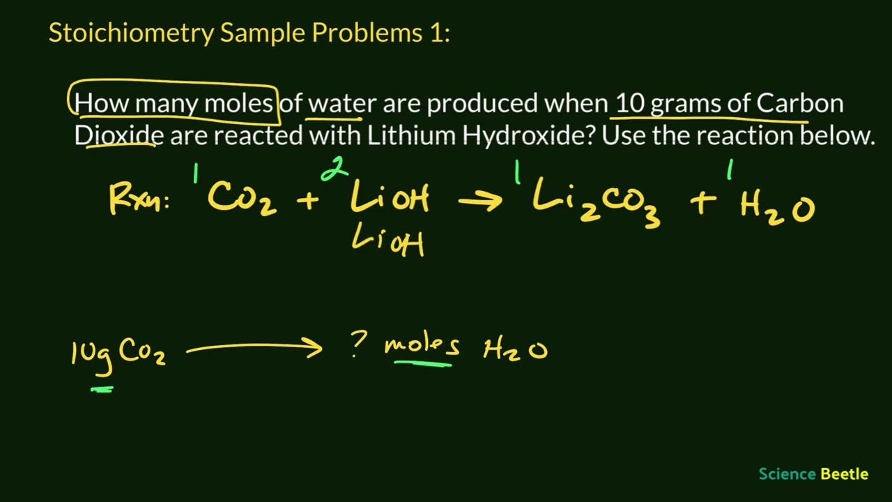 Stoichiometry sample problems 1 (2020) - YouTube
