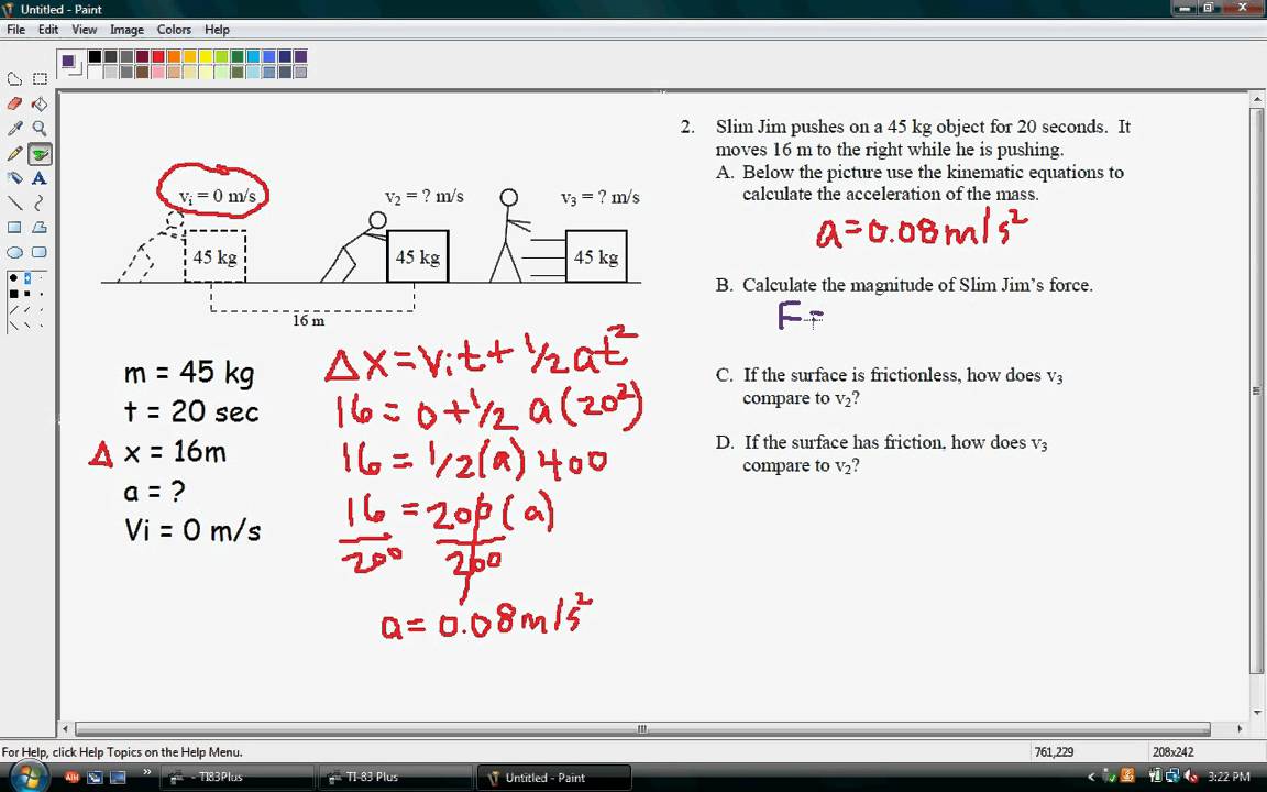 Forces - Kinematic Equations and Force.avi - YouTube