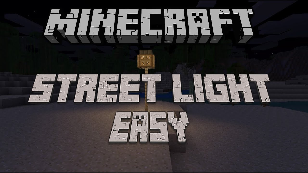 Best Minecraft Tutorial - How to make a Street Light EASY! - YouTube