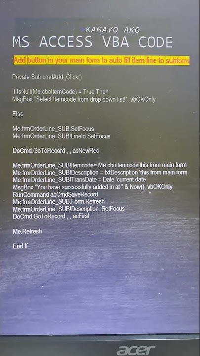 𝐌𝐒 𝐀𝐂𝐂𝐄𝐒𝐒 𝐕𝐁𝐀 𝐂𝐎𝐃𝐄: 𝐓𝐎 𝐀𝐔𝐓𝐎𝐅𝐈𝐋𝐋 𝐒𝐔𝐁𝐅𝐎𝐑𝐌 𝐄𝐍𝐓𝐑𝐘 #shorts - YouTube
