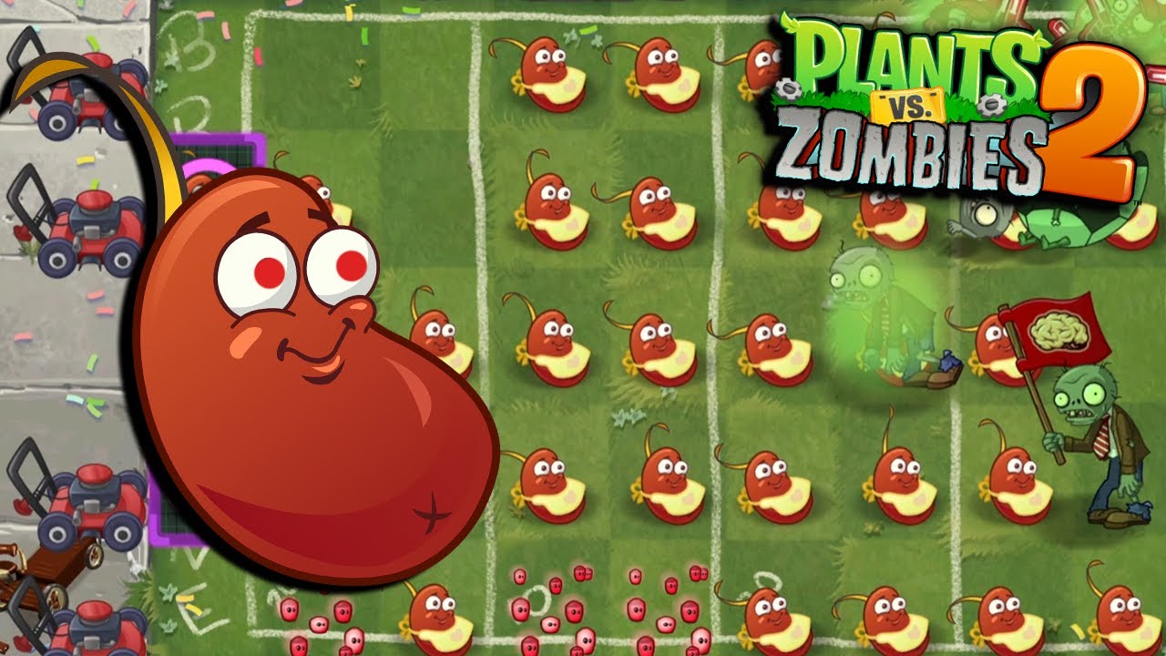 RETO PASAR UN NIVEL SOLO USANDO A FRIJOL Plantas Vs Zombies 2 - YouTube