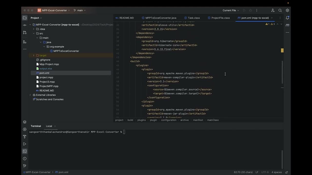 Convert MPP to Excel with Java - YouTube
