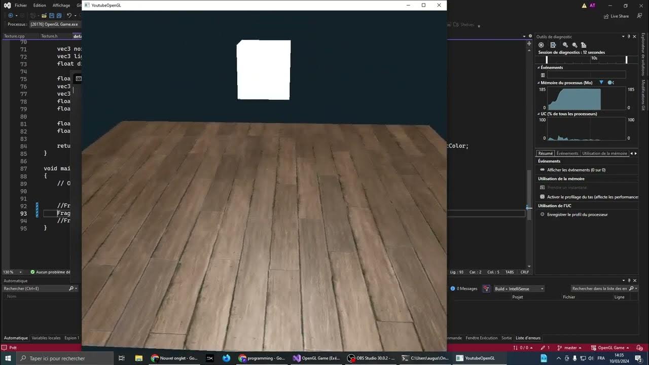 OpenGL Lighting Demo: Point, Directional, and Spot Lights + Specular - YouTube