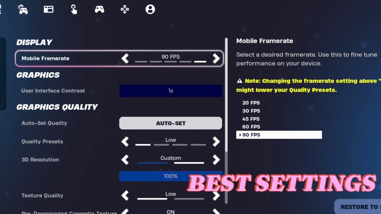 BEST MOBILE SETTINGS | CHAPTER 6 SEASON 1 - YouTube