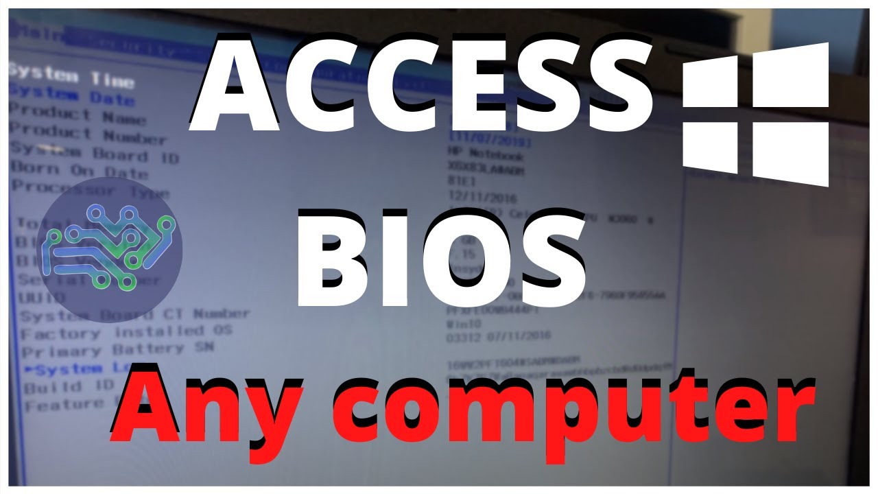 How to ENTER BIOS Windows 10 | ACCESS BIOS Settings and Boot device ...