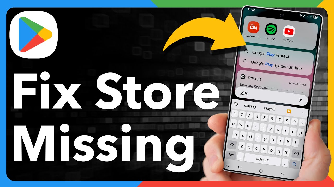 How To Fix Missing Google Play Store On Android - YouTube
