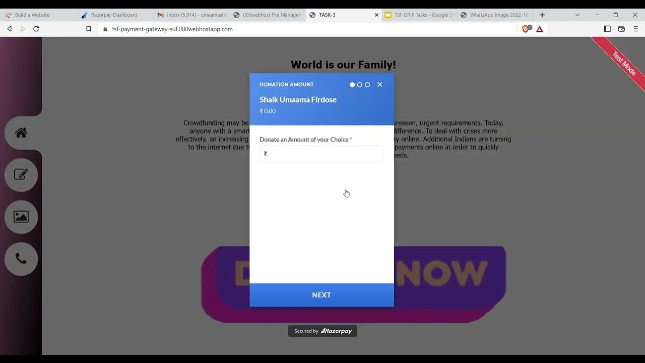 Payment Gateway Integration Using HTML, CSS and JavaScript |Task 3 | The Sparks Foundation - YouTube