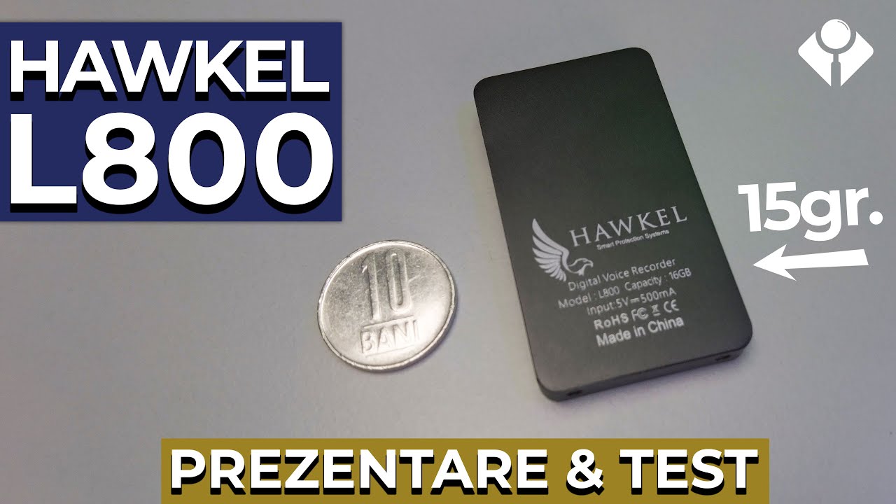 Reportofon magnetic ultraportabil pentru spionaj | Hawkel L800 - YouTube