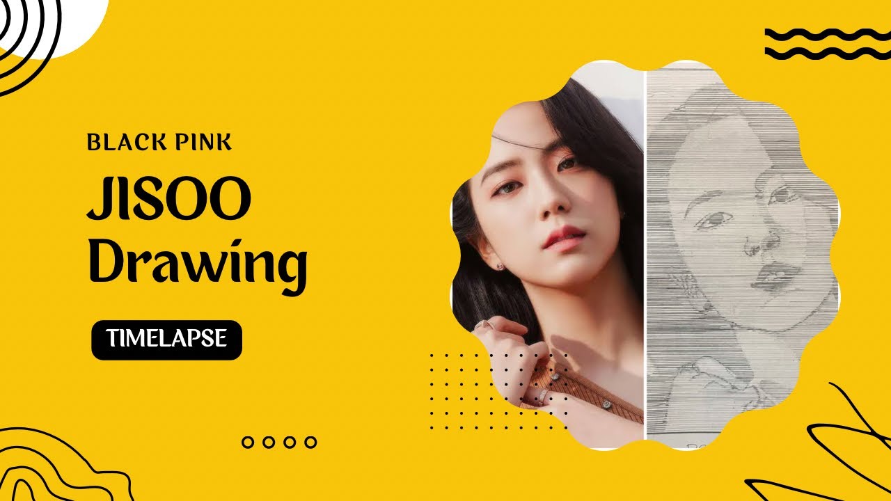 Jisoo Portrait drawing with horizontal lines | BlackPink #art # ...