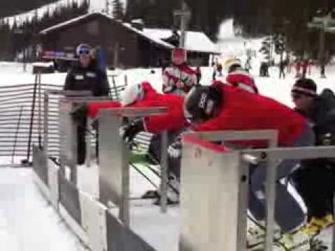 Ski cross starts - YouTube