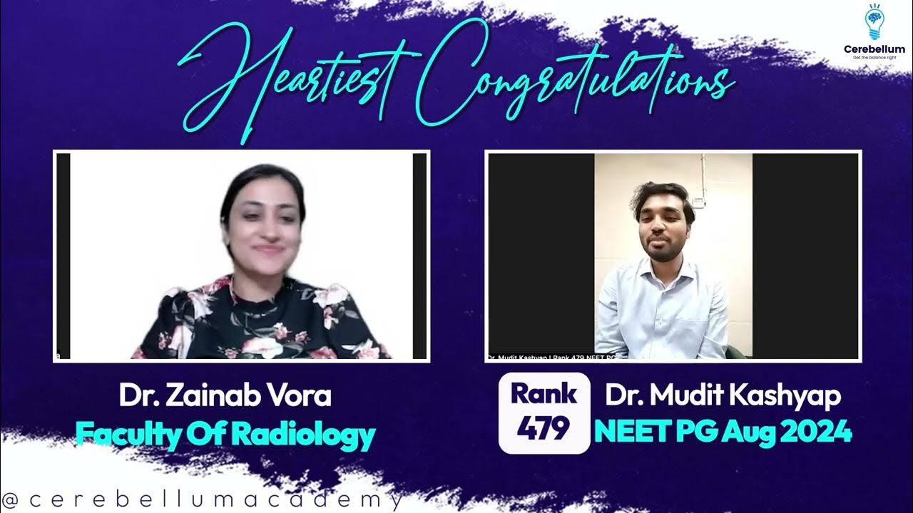 NEET PG 2024 Rank 479: Dr Mudit Kashyap - NEET PG Strategy From Textbooks to BTR - YouTube