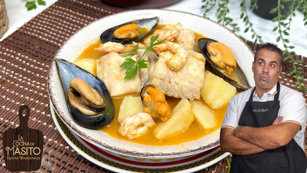 🥔 Patatas guisadas con pescado y marisco🦐 ESPECTACULARES y muy fáciles ...