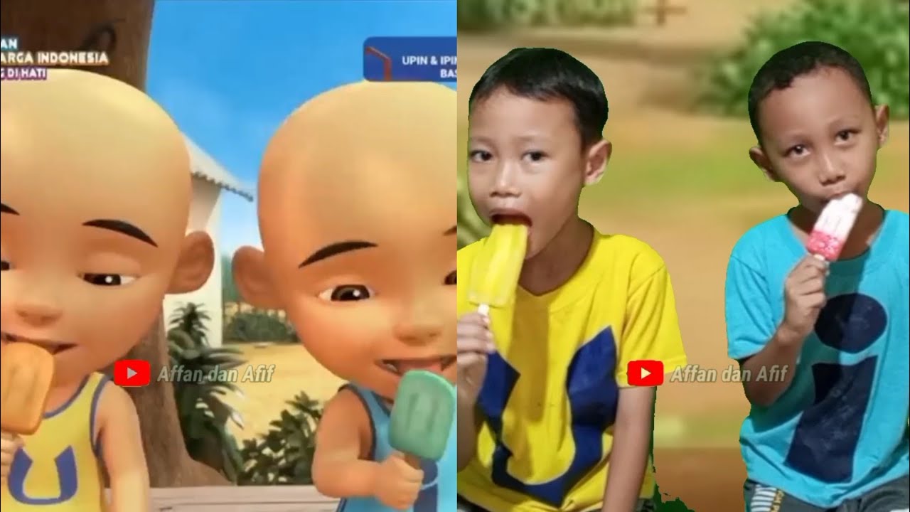 Enaknya Upin Ipin Minum Ice Cream || Episode Basikal Kawanku - YouTube