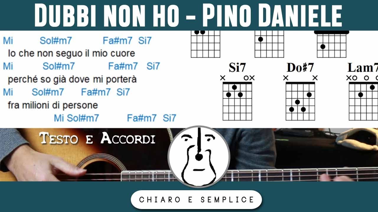 Dubbi non ho (Pino Daniele) - Accordi Chitarra - YouTube
