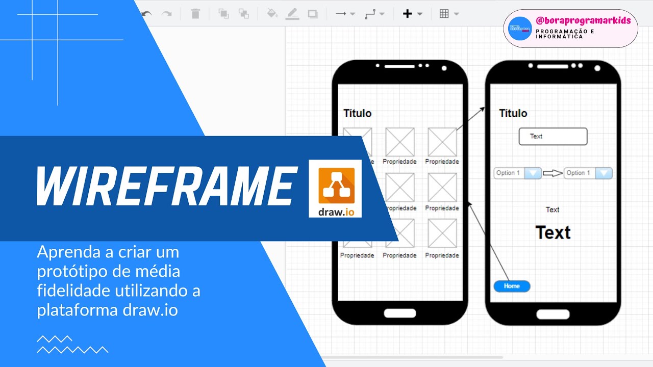 Criando um Wireframe no draw.io - YouTube