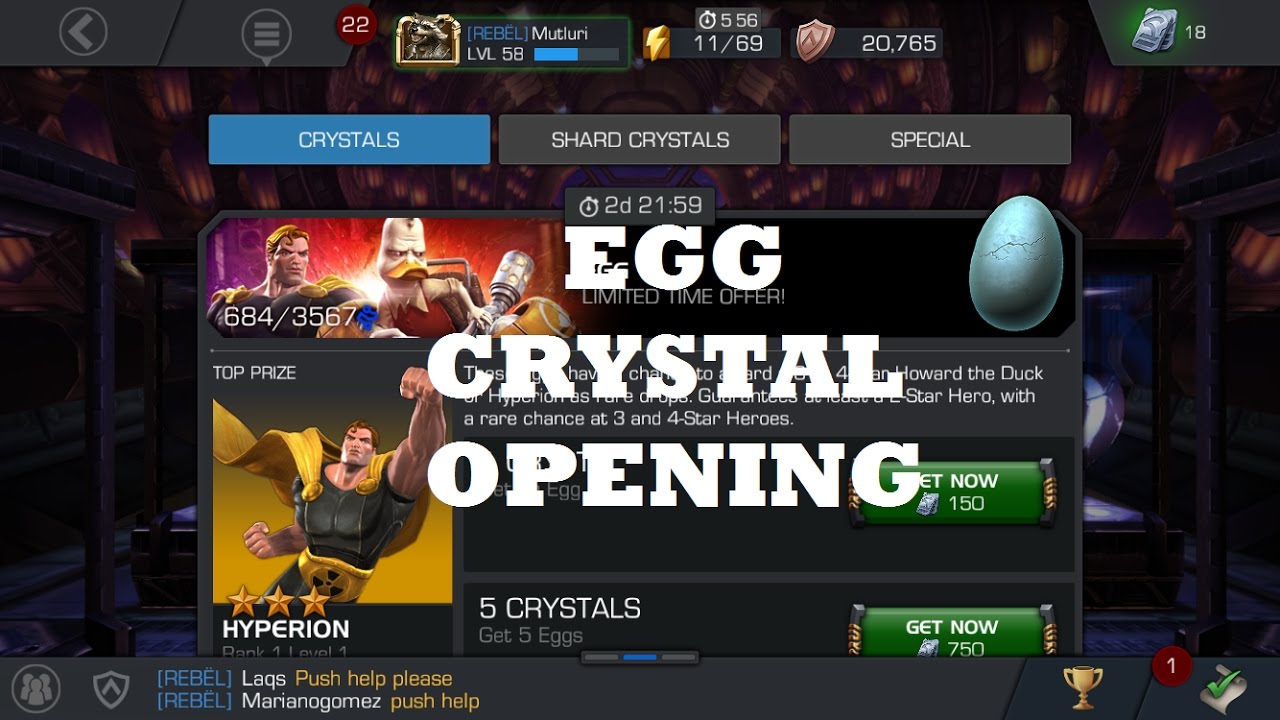 EGG CRYSTAL OPENING | MARVEL CONTEST OF CHAMPIONS - YouTube