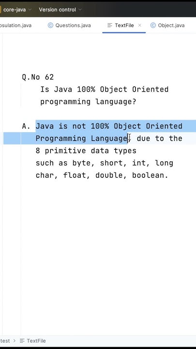 62 Is Java 100 Percent Object Oriented Programming Language Javaprogramming