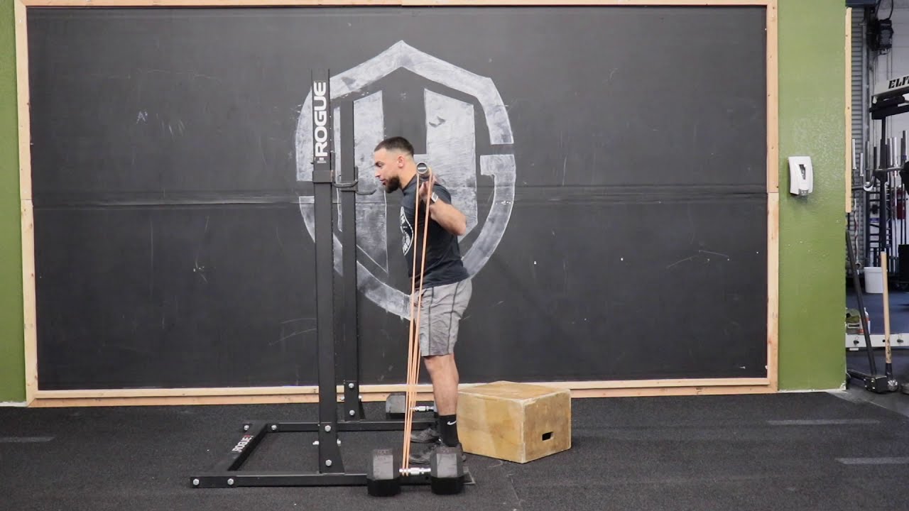 Banded Box Squat Low - YouTube