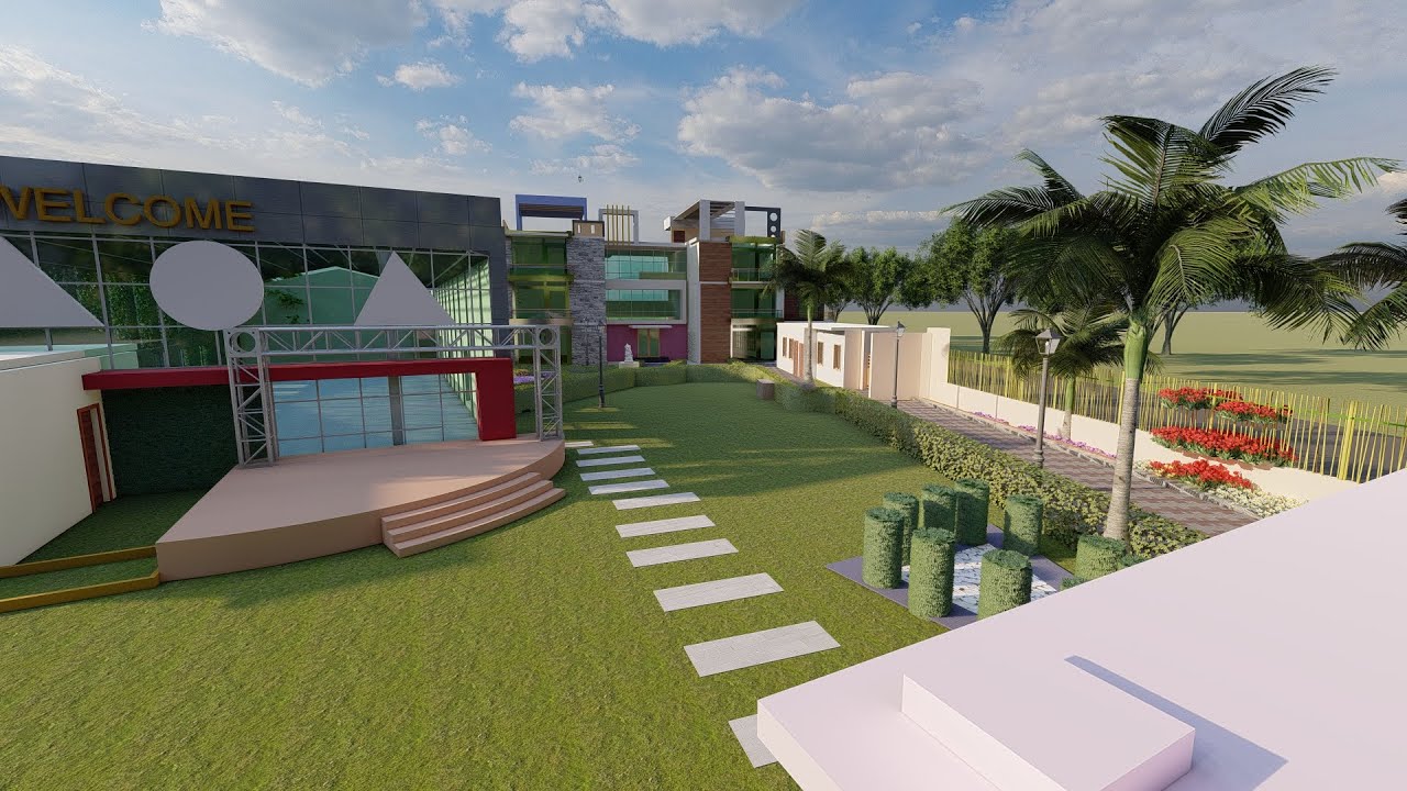 3D WALKTHROUGH FOR MARRIAGE LAWN DESIGNED BY GLAD STUDIO ARCHITECTS ...
