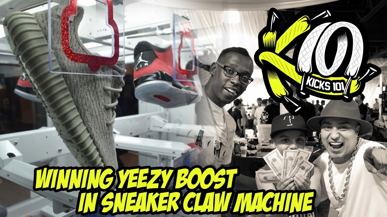 Winning Yeezy Boost In Sneaker Claw Machine | Kicks 101 Dallas Tx ...
