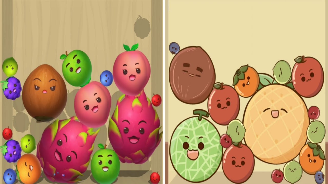 Merge Fruit 3D vs Fruit Fusion Fun ( Suika Game ) Watermelon ASMR ...