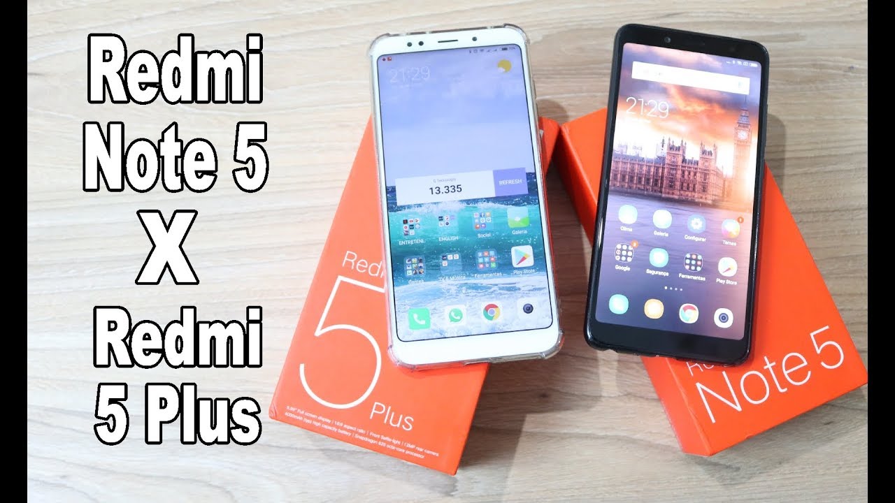 REDMI NOTE 5 X REDMI 5 PLUS | Comparativo! Qual é o melhor? - YouTube