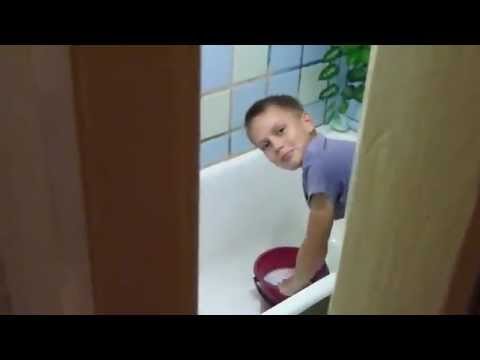 boy washes socks - YouTube