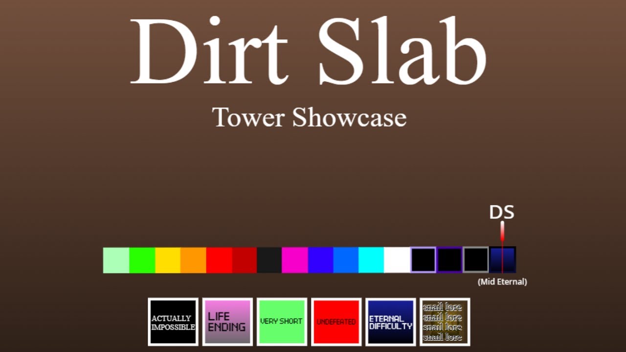 (HARDEST TOWER) Dirt Slab Showcase | JToH In Scratch - YouTube