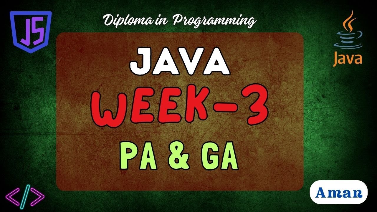 Java Week 3 Practice Assignment 3 Aman Iitmjava Javaweek3pa 5665