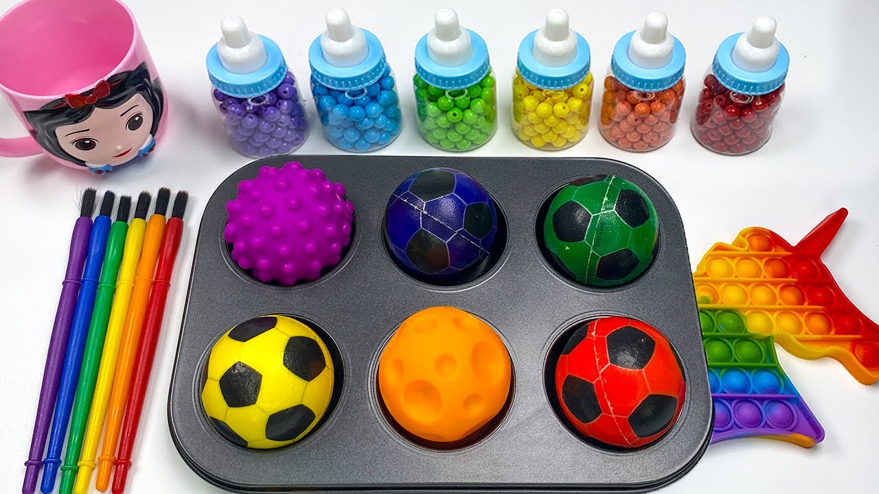 Oddly Satisfying Video | How I Make Soccer Balls AND Rainbow PopIt IN ...