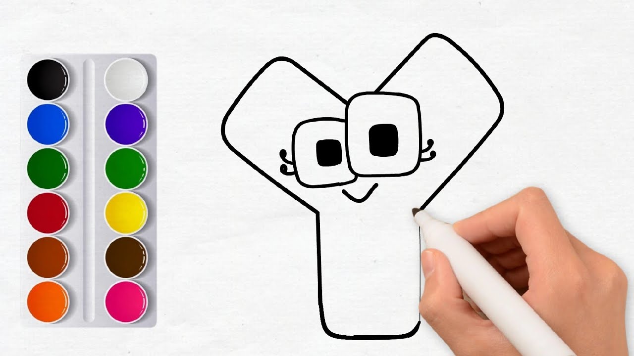 How to Draw and Color, Alphabet Letter Lore Y | Steps to Draw Lore Y # ...