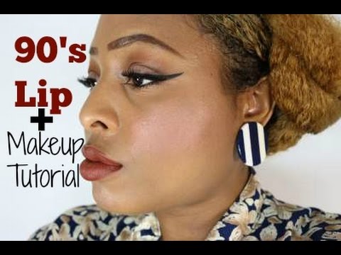 90's Inspired Lip w/ NYX Lipliner Earth Tone + Makeup Tutorial - YouTube