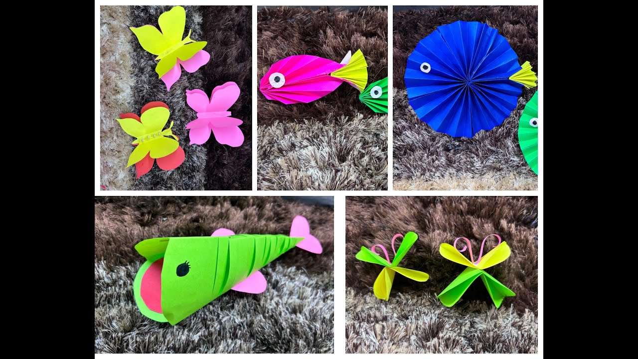 DIY Unique Paper Craft for kids | Paper Fish Craft | 5 min crafts l ...
