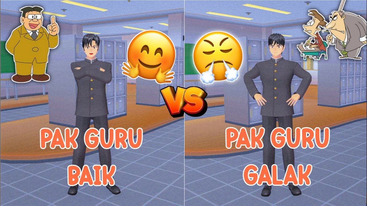 PAK GURU BAIK VS PAK GURU GALAK [ SAKURA SCHOOL SIMULATOR ] - YouTube