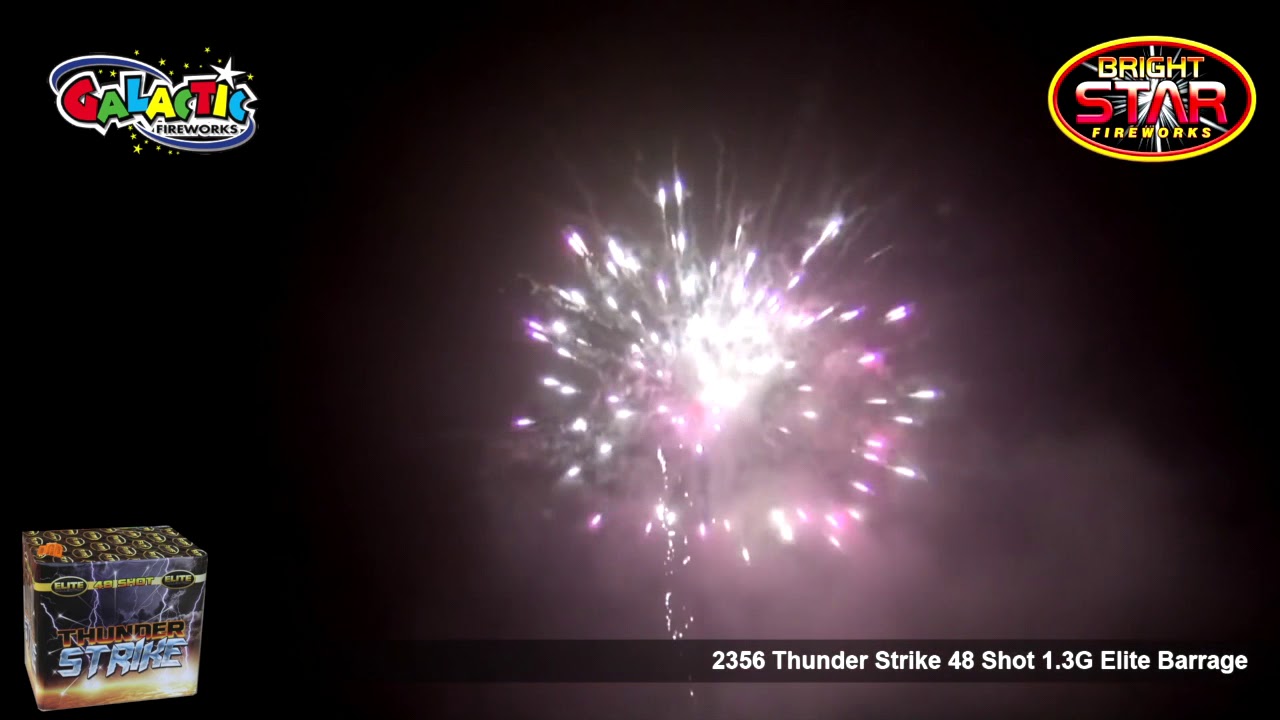 Thunder Strike By Bright Star Fireworks - From Galactic Fireworks - YouTube