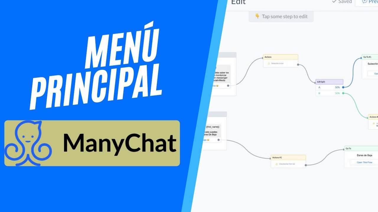 MENÚ PRINCIPAL - TUTORIAL MANYCHAT 2020 - YouTube