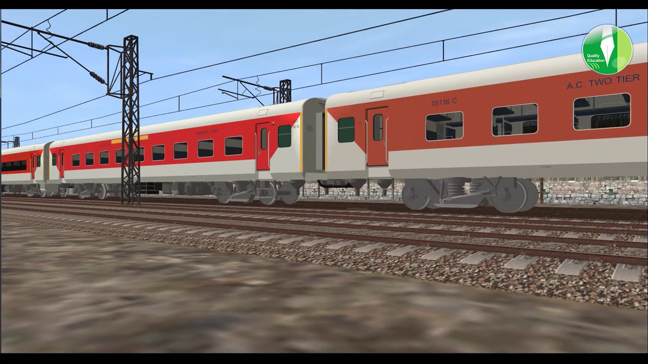 The LHB Rajdhani Express (Multiple Carriages)- Indian Train Models ...