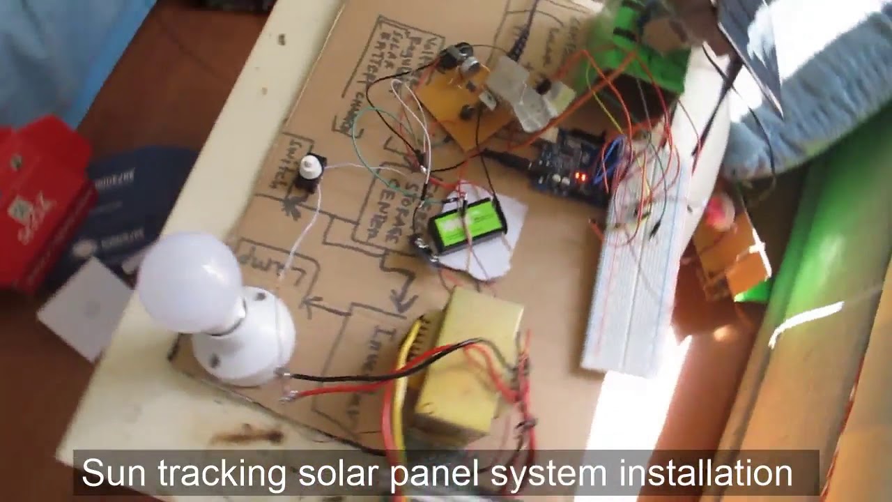 Sun tracking solar panel system installation - YouTube