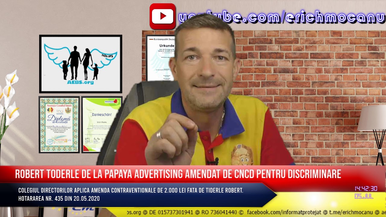 Robert Tiderle amendat cu 2000 lei pentru discriminare | @🅴🆁🅸🅲🅷🅼🅾🅲🅰 ...