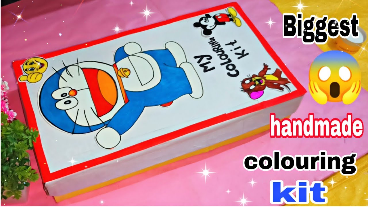 how to make handmade colouring kit / biggest handmade colouring kit ...